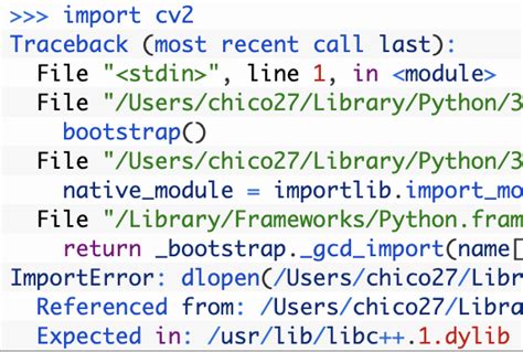Python3のimport Cv2で「expected In Usrliblibc1dylib」 It資格マニアの