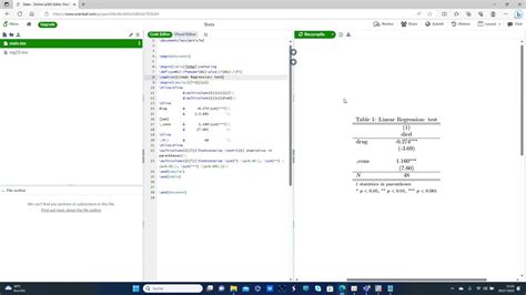 Stata To Latex Export Regression Table With Dofile Youtube