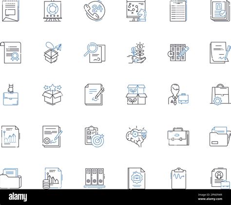 Adaptive Strategy Line Icons Collection Agility Flexibility Adaptability Resilience