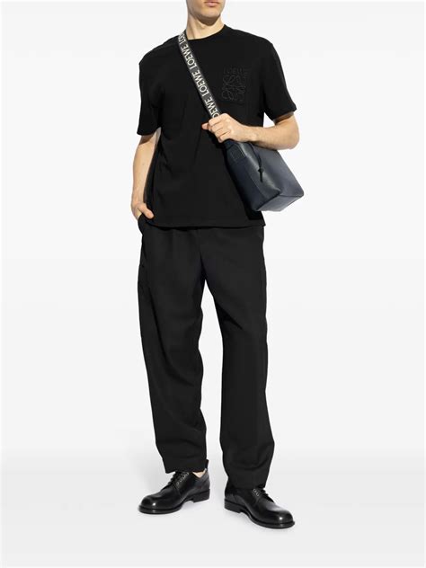 Loewe Cotton T Shit Black Farfetch Ae