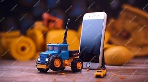 Premium Ai Image Phone Controls The Diy Robot Car On Microcontroller Generative Ai