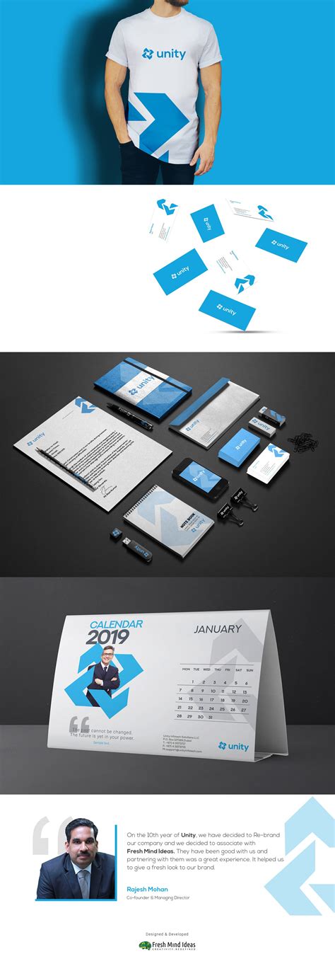 Unity Infotech Solutions Uae Rebranding On Behance