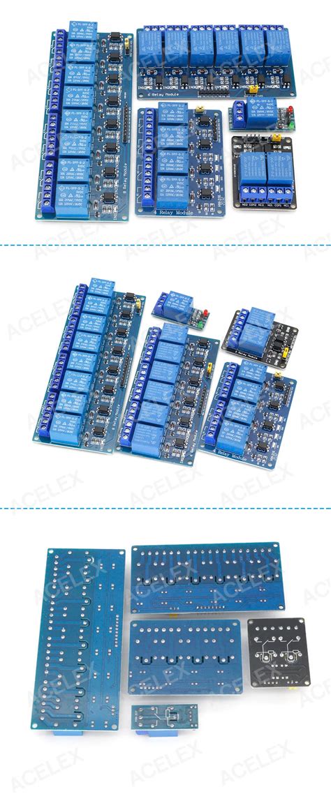 Couleur 6 Canaux 12v Module De Relais 5v 12v 1 2 4 6 8 Canaux Avec Sortie De Relais Optocoupleur