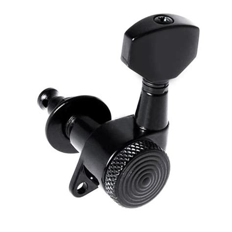 Guitar String Peg Locking Tuners Tuning Pegs Machine Heads Black 6r Inline 6 X Guitar Machine