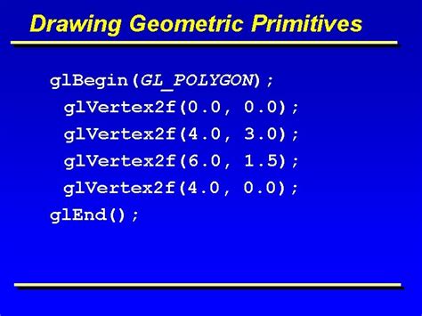 State Management And Drawing Geometry Objects Open Gl