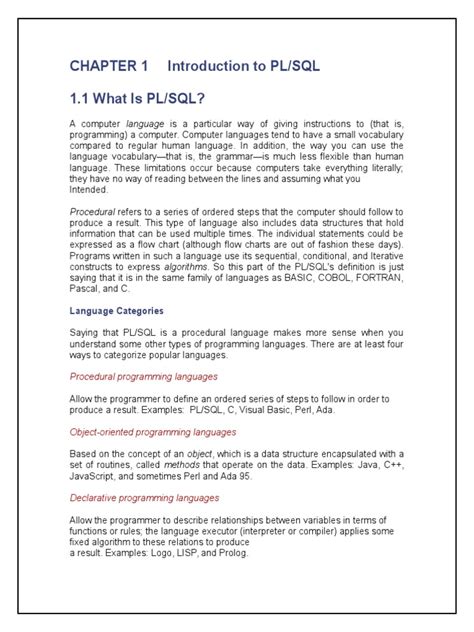 Pl Sql Notes Pdf Plsql Programming Language