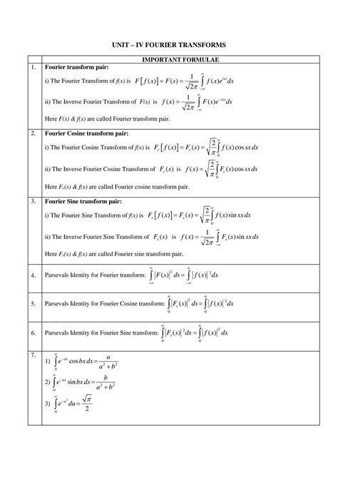 SOLUTION Fourier Transforms Studypool