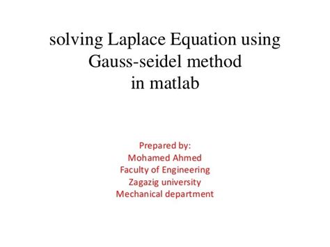 Implementing Gauss Seidel Method Python Gasepartners