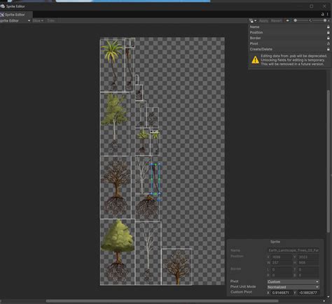 Any Info About Sprite Editor Locks And Editing Data From Psd Will Be Deprecated Unity