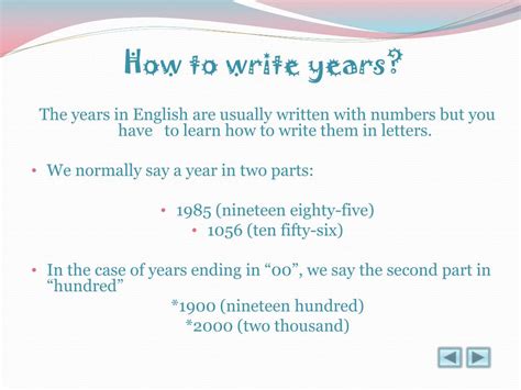Different Ways To Write Years
