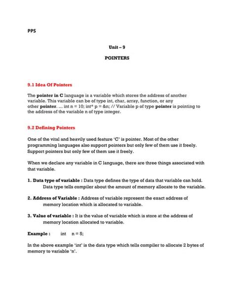 Pps 99pointers Idea Of Pointers Defining Pointers Use Of Pointers In Self Referential
