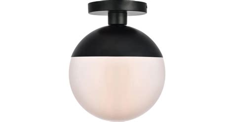 Roseto Egcf83490bk Atlante Single Light 10 Wide Semi Flush Globe Ceiling Fixture With Frosted
