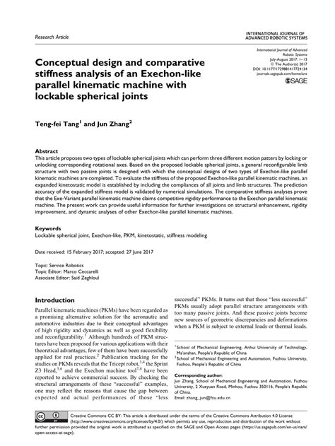 Pdf Conceptual Design And Comparative Stiffness Analysis Of An Exechon Like Parallel Kinematic