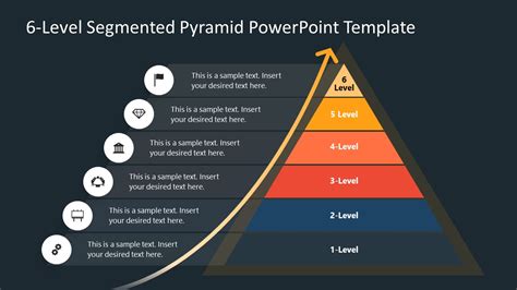 6 Level Segmented Pyramid PowerPoint Template