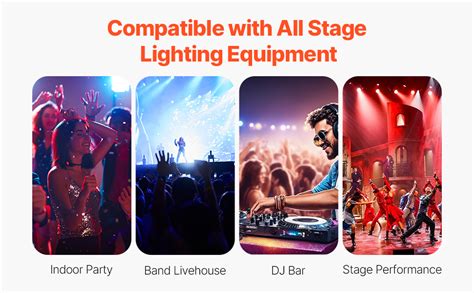 Dmx Wireless Receiver Transmitter Rechargeable Battery Stage Light 8 Pcs Black Vevor Us