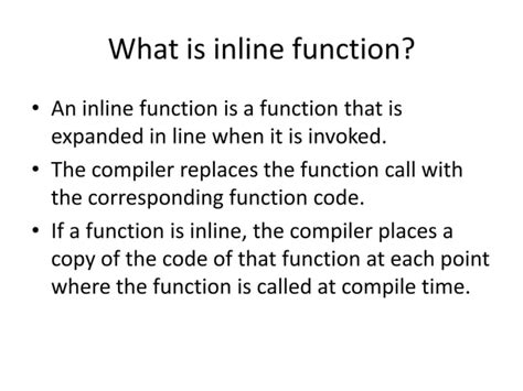 Inline Functions In C Ppt