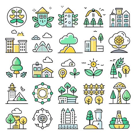 Ecosystem Line Doodles Premium Ai Generated Vector