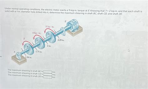Solved Under Normal Operating Conditions The Electric Motor