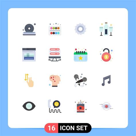 16 Flat Color Concept For Websites Mobile And Apps Secure Drinks Cutter Champagne Alcoholic