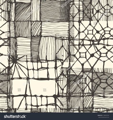 Abstract Grid Pattern Hand Drawn Sack Stock Vector Shutterstock