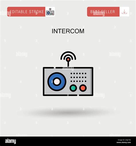 Intercom Simple Vector Icon Stock Vector Image And Art Alamy