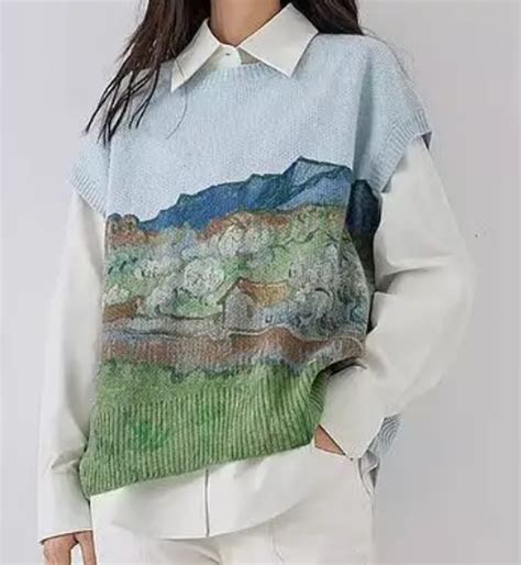 Жилет з живописом — ціна 850 грн у каталозі Жилетки Купити жіночі речі за доступною ціною на