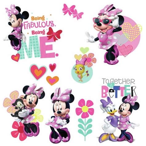 Minnie Mouse Happy Helpers Peel And Stick Wall Decals W 3d