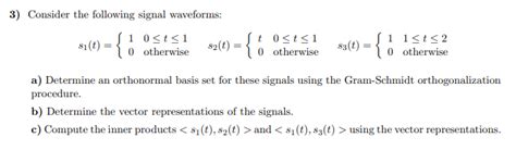 Solved 3 Consider The Following Signal Waveforms