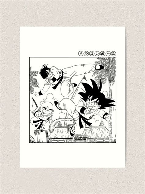 Goku X Krillin X Yamcha Art Print For Sale By Pyramid Designs Redbubble
