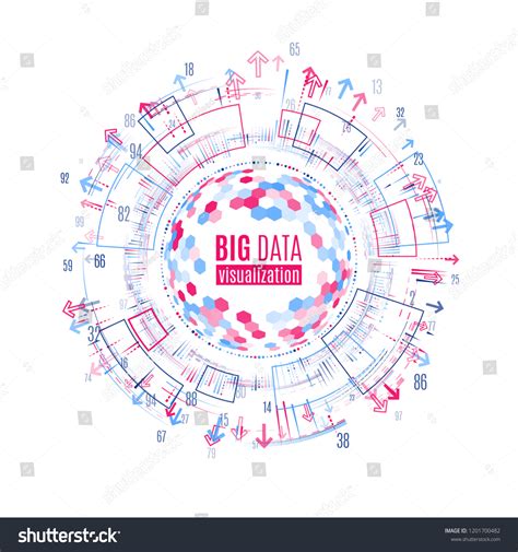 Big Data Visualization Abstract Background Dots Stock Vector Royalty Free 1201700482