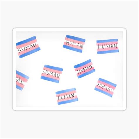 Human Trans Pride Flags Sticker For Sale By Theojasper Redbubble