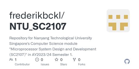 Github Frederikbcklntusc2107 Repository For Nanyang Technological University Singapores