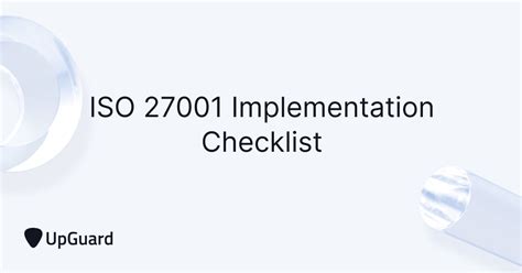 ISO 27001 Implementation Checklist UpGuard
