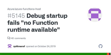 Debug Startup Fails No Function Runtime Available · Issue 5145 · Azureazure Functions Host