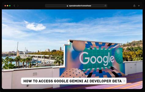 How To Access Google Gemini AI Developer Beta Open AI Master