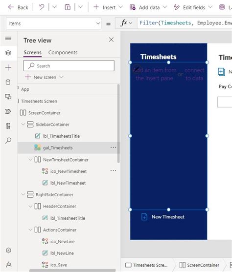 make a power apps timesheet app part 2