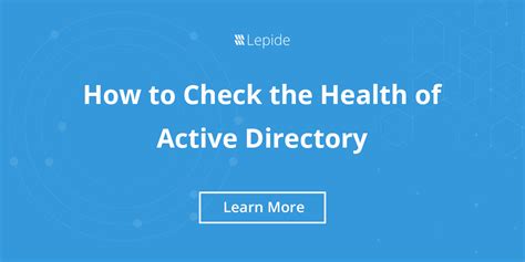 How To Check The Health Of Active Directory
