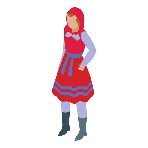 Czech Girl Icon Isometric Vector Republic Landmark 16160375 Vector Art