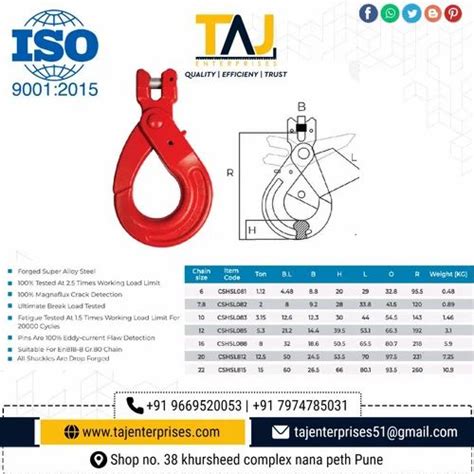 Clevis Self Locking Hooks Glossy At Rs 700piece In Pune Id