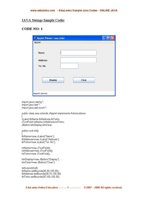 Pdf Java Swing Codes 1 Dokumen Tips