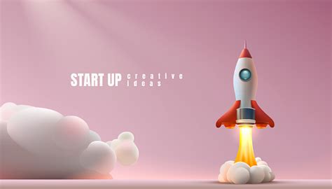 로켓 우주 시작 창의적인 아이디어 표지 방문 페이지 웹 사이트 벡터 일러스트 레이 션 3차원 형태에 대한 스톡 벡터 아트 및 기타 이미지 3차원 형태 로켓 부스터