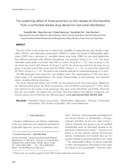 Pdf The Sustaining Effect Of Three Polymers On The Release Of