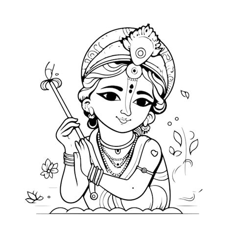 애니메이션 색칠 공부 페이지 프리미엄 벡터