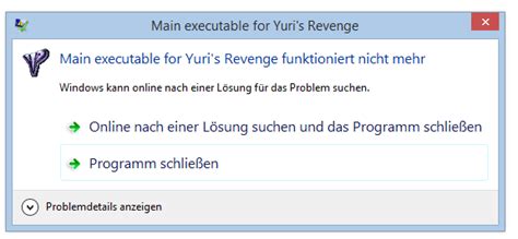 main executable for yuri´s revenge stopped working support cncnet