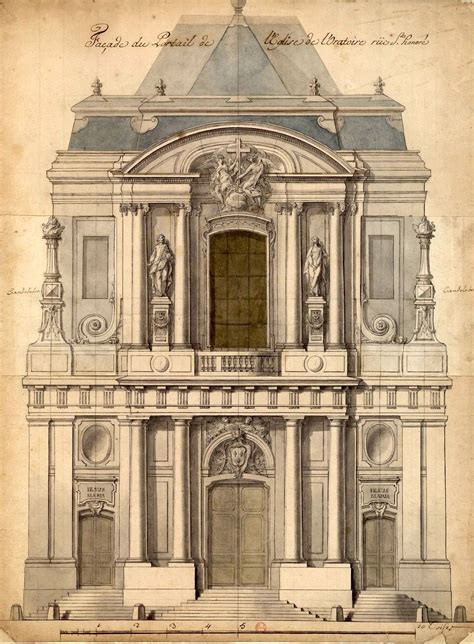 Classical Facade Drawing Classical Facade Drawing