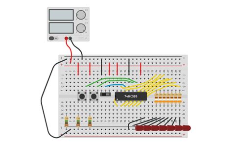 Circuit Design 74hc595 Shift Register Explore Tinkercad