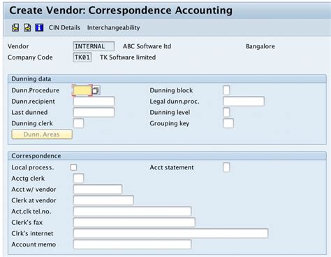 SAP FICO Create Vendor Master Record Vendor Code In SAP