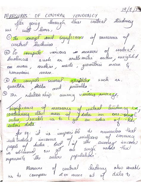 Unit1 Note Descriptive Statistics Pdf