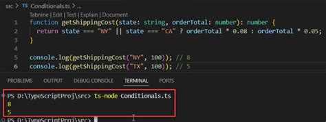 Typescript If Else Conditional Logic