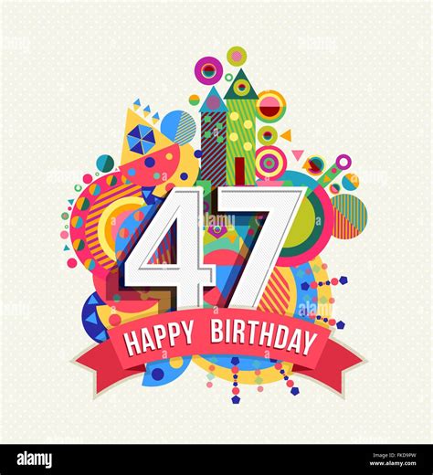 Happy 47th Birthday Clip Art